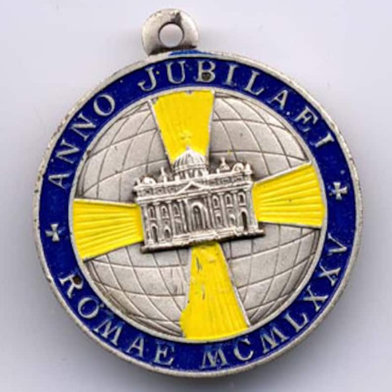 Vintage Paulus VI Ponti Maximus Medal....1975...enamel - Etsy UK