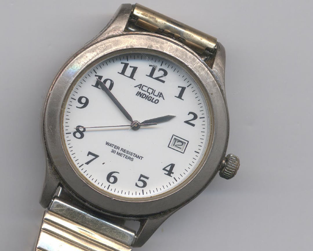 Vintage Acqua by Timex Indiglo Men's Watch With Date Function C1970s - Etsy