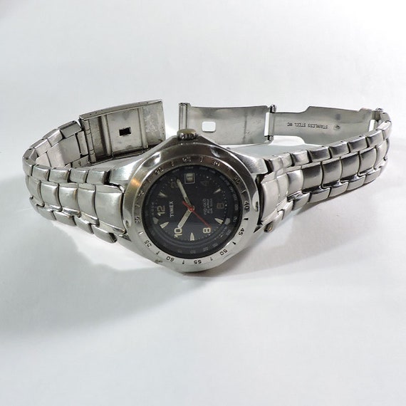 Vintage Timex Tachymeter Indiglo Rotating Bezel WR 50… - Gem