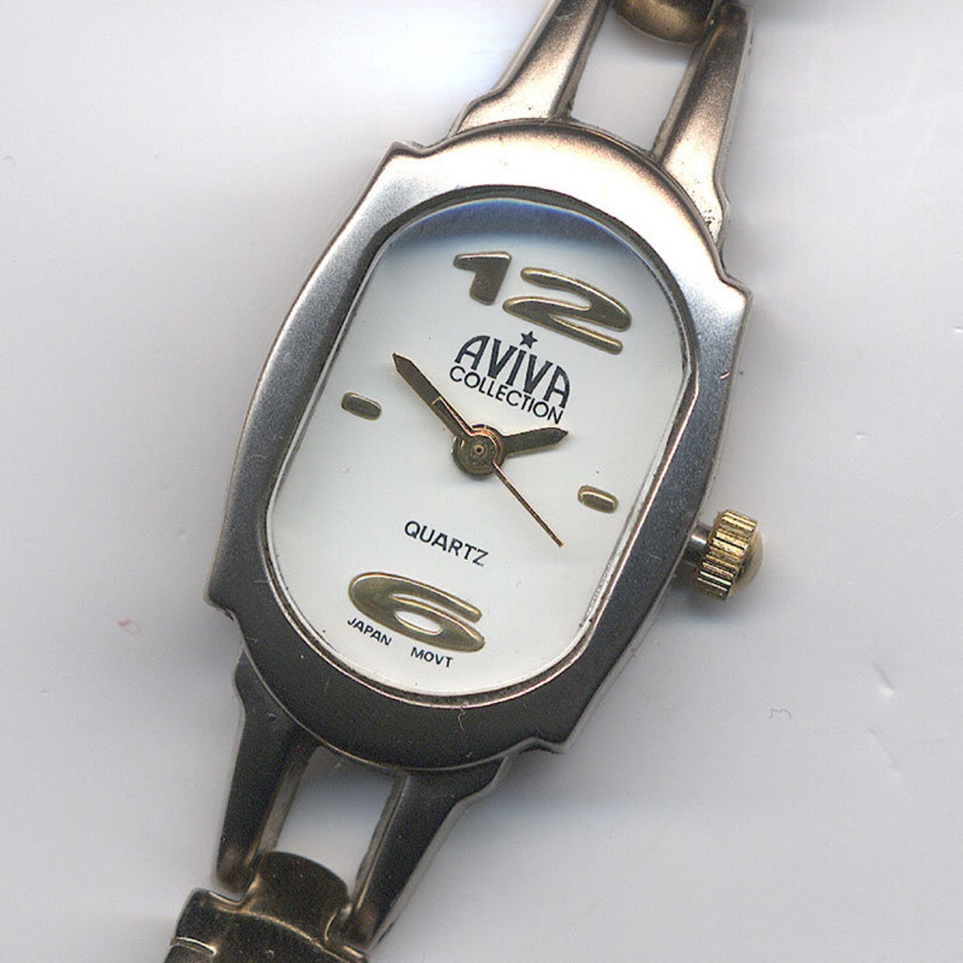 Ladies Aviva Quartz Stainless Steel Watch C1980s - Etsy