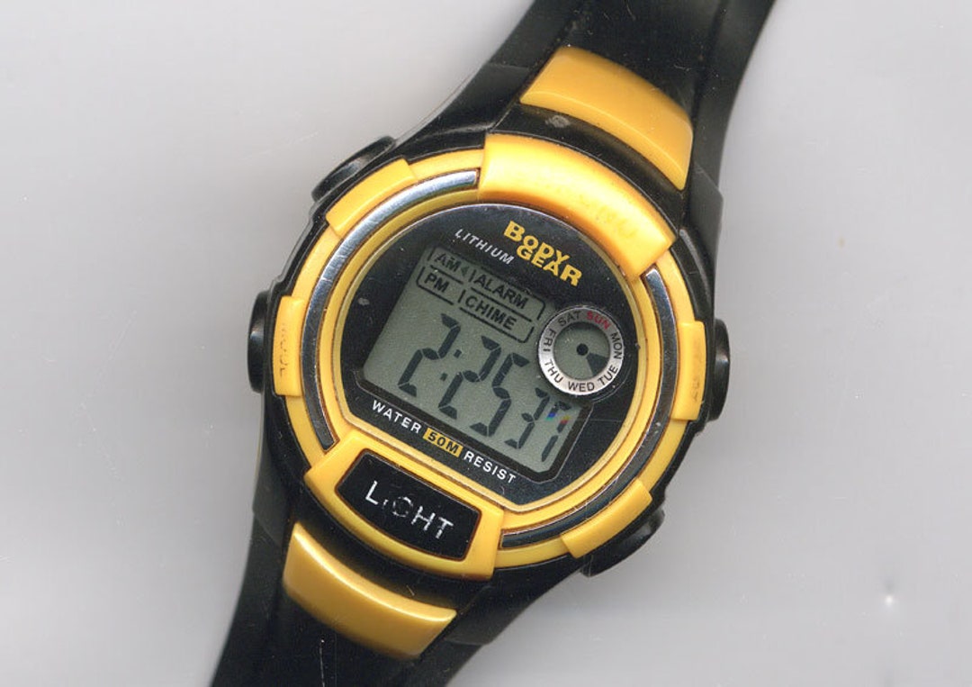 Gents Body Gear Lithium Digital Watch 36-355 Nite Light - Etsy