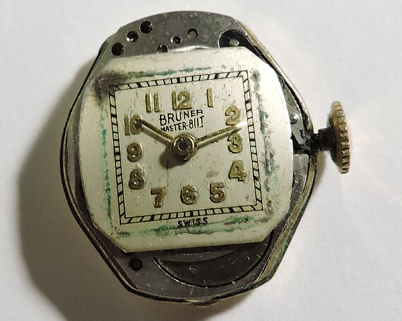 10K Gold Filled 17 Jewels Bruner Masterbilt c1940 Par… - Gem