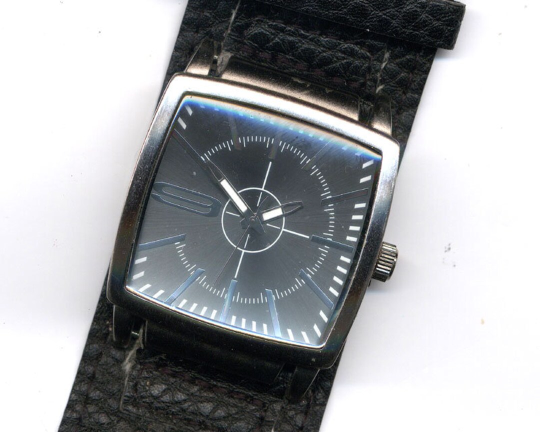 Mossimo Men A126-12 Quartz Watch With Wide Leather Band Watch - Etsy