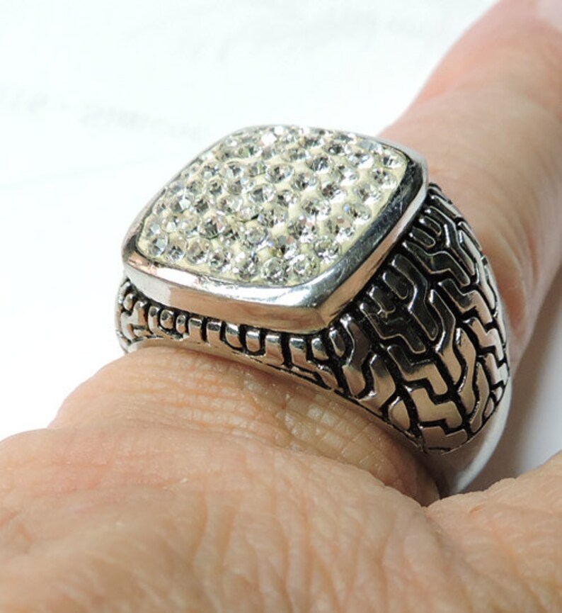 Vintage Stainless Steel Ring...edforce Ring Gents - Etsy