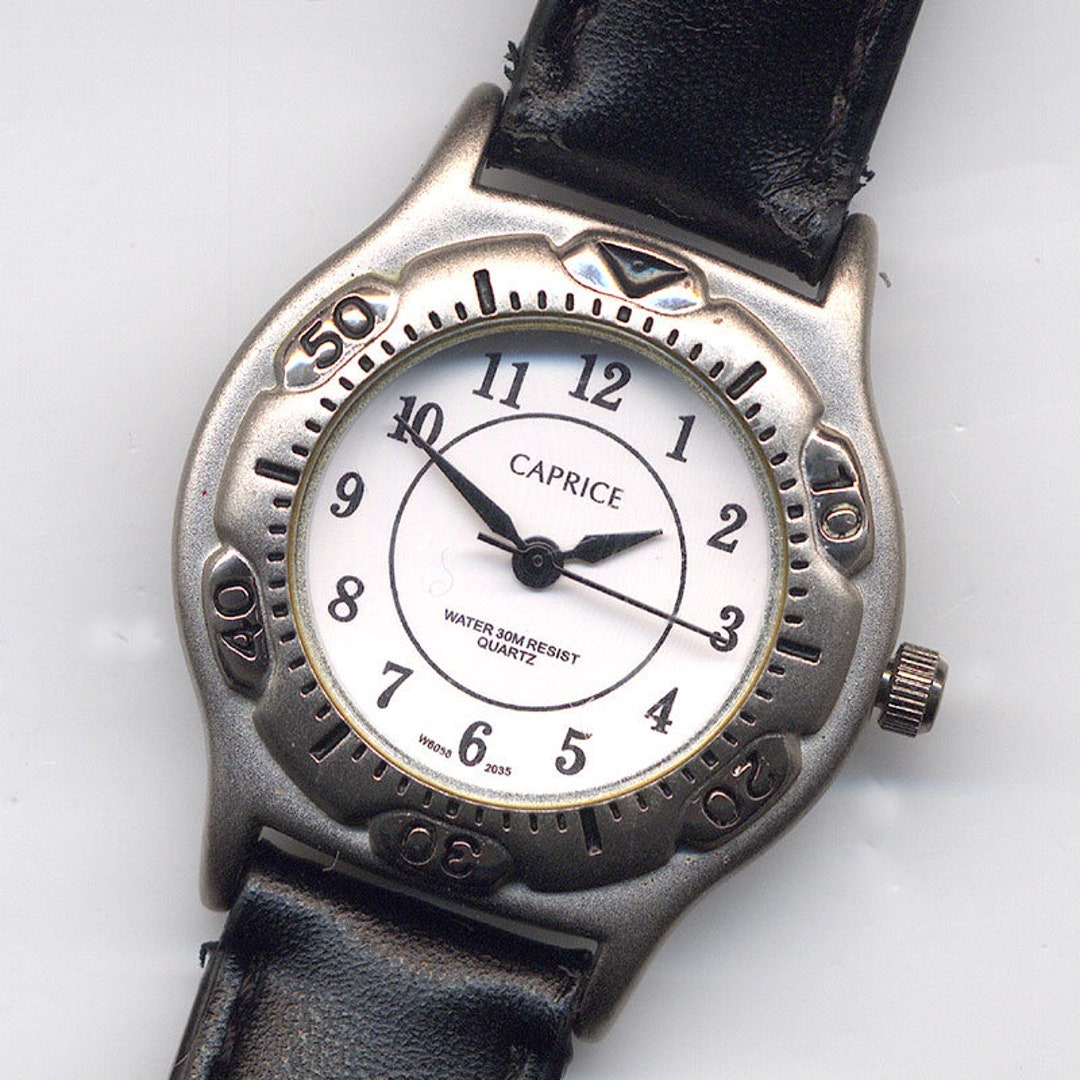 Ladies Caprice White Dial Leather Fashion Watch C1980s - Etsy
