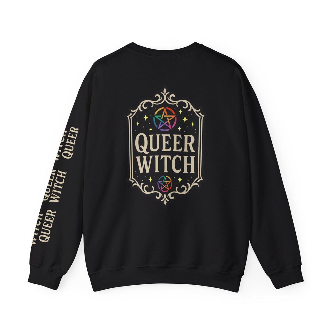 Queer Witch Sweatshirt | Pride Pentacle Crewneck | LGBTQ Witchcore ...