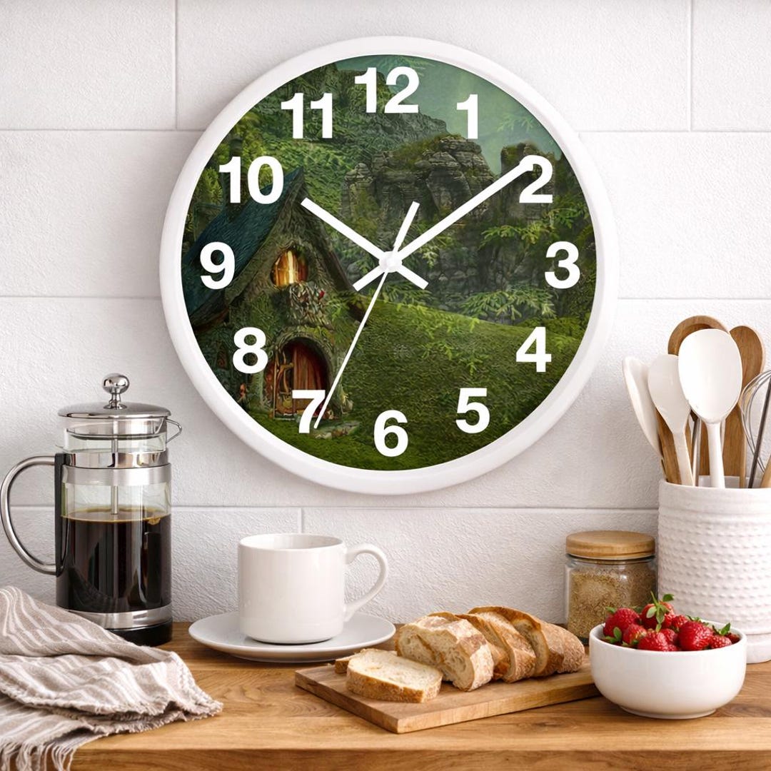 Enchanted Forest Cottage Wall Clock | Fairy Tale Woodland Scene - Etsy