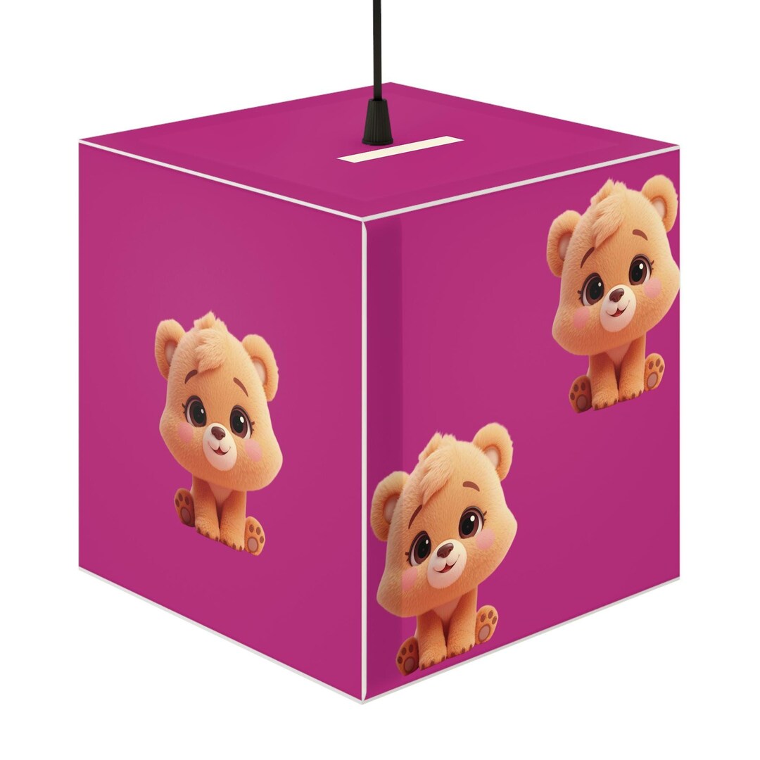 Cute Cartoon Teddy Bear Light Cube Lamp | Nursery Nightlight, Kids Room ...