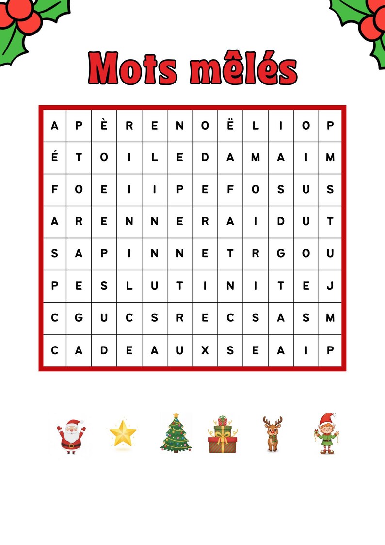 French Holiday Activities for Kids, French Christmas Vocabulary ...