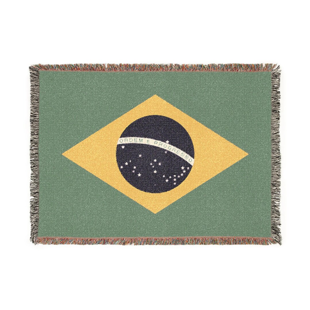 World Flags | Vintage Brazilian Flag Throw Blanket - Etsy