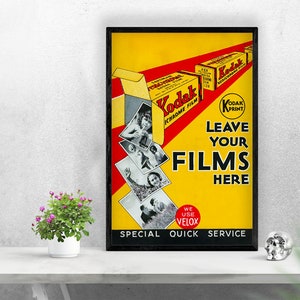 Ads Vintage Kodak Film Poster Print - Etsy