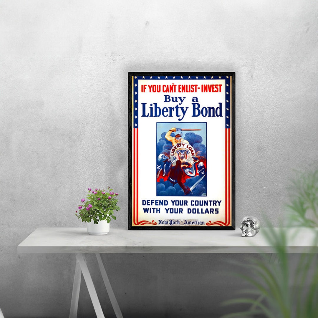 Vintage Wartime Liberty Bonds Poster Print - Etsy