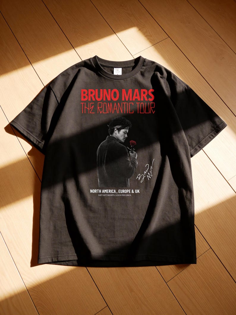 Bruno Mars the Romantic Tour 2026 Comfort Color Shirt , Bruno Mars ...