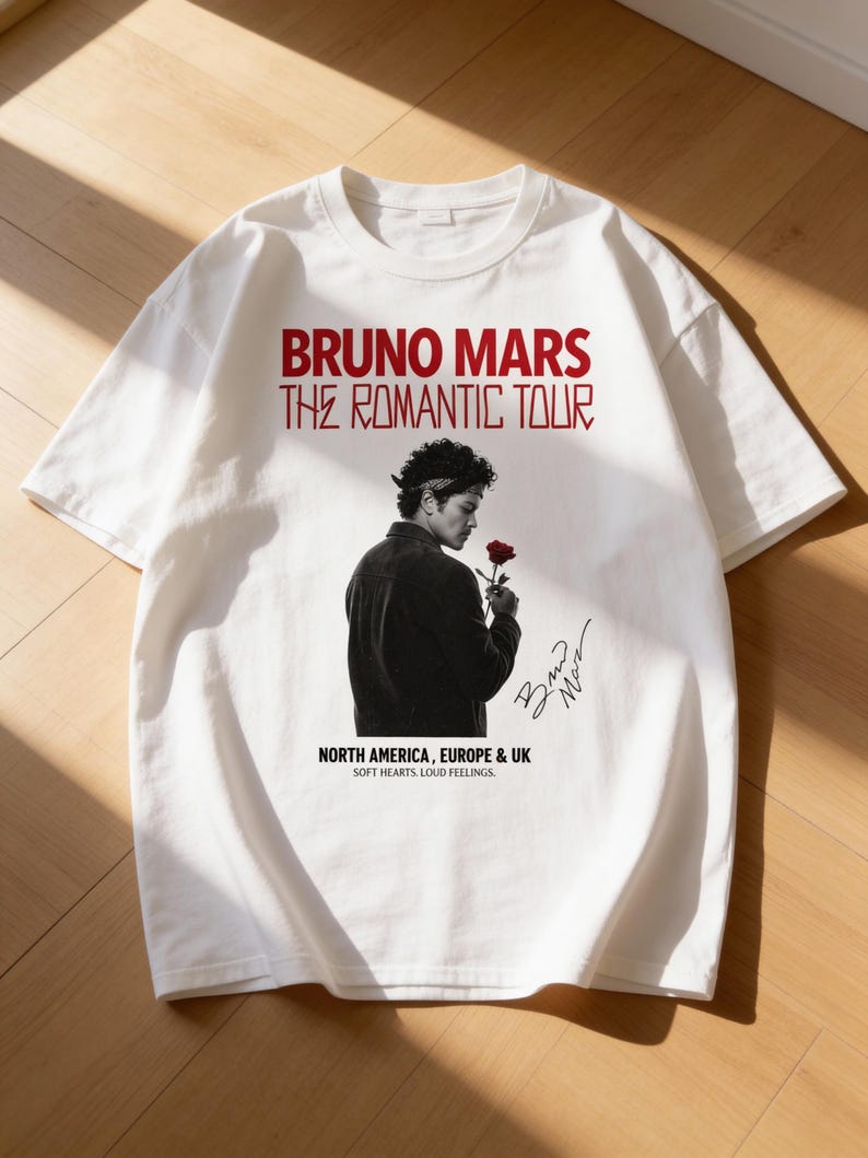 Bruno Mars the Romantic Tour 2026 Comfort Color Shirt , Bruno Mars ...