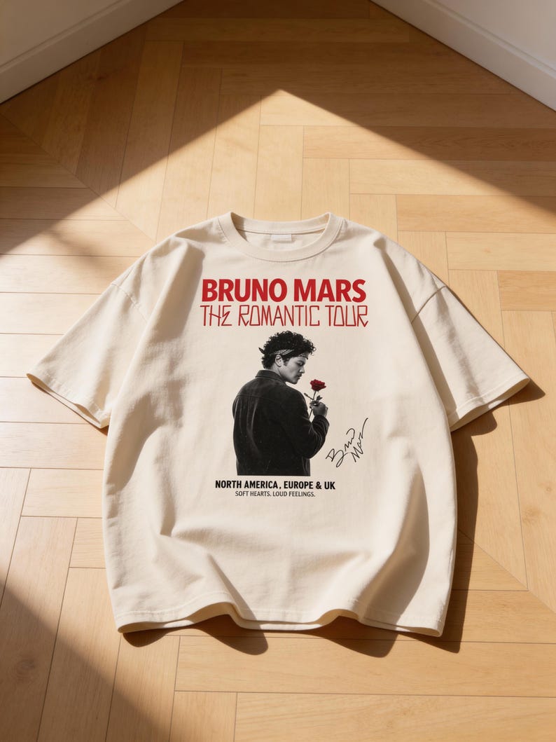 Bruno Mars the Romantic Tour 2026 Comfort Color Shirt , Bruno Mars ...