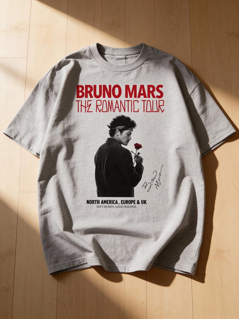 Bruno Mars the Romantic Tour 2026 Comfort Color Shirt , Bruno Mars ...