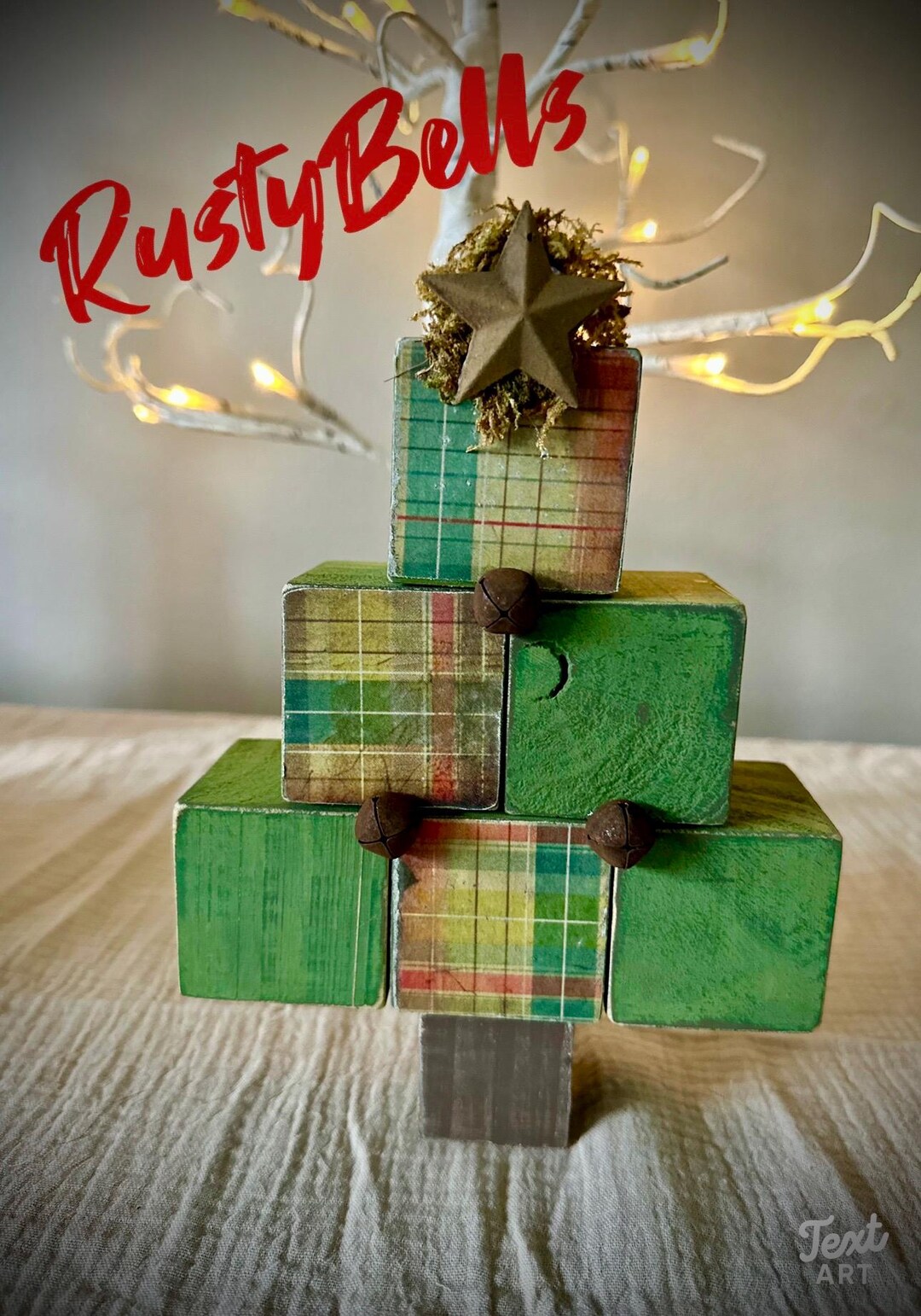 Rustic Wood Block Tree - Etsy