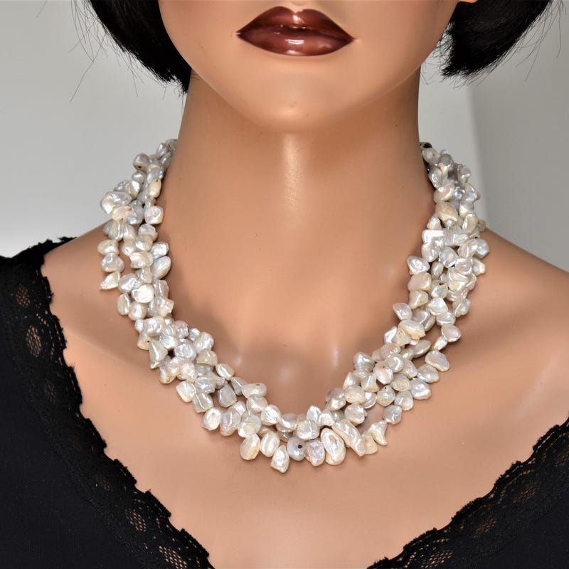 Pearl Neckless Woman - Etsy