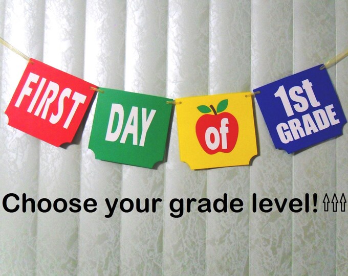 First Day of School Banner, First Day Banner, First Day of Grade, First ...