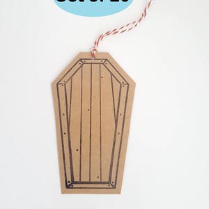 Coffin Tags, Coffin Gift Tags, Wood Coffin Tags, Wooden Coffin Gift ...