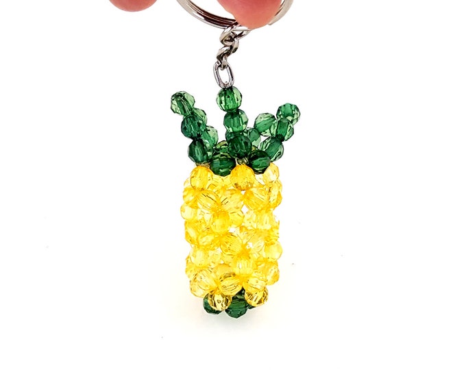 Pineapple Keychain, Beaded Pineapple, Pineapple Accessories, Pine Apple ...