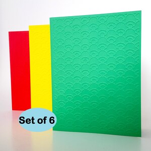 Scallop Cards, Embossed Scallop Cards, Asian Scallops Pattern, Scallops ...