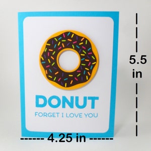 Donut Card, Donut Love Card, I Love You Card, Sweet Card, Pastry Card ...