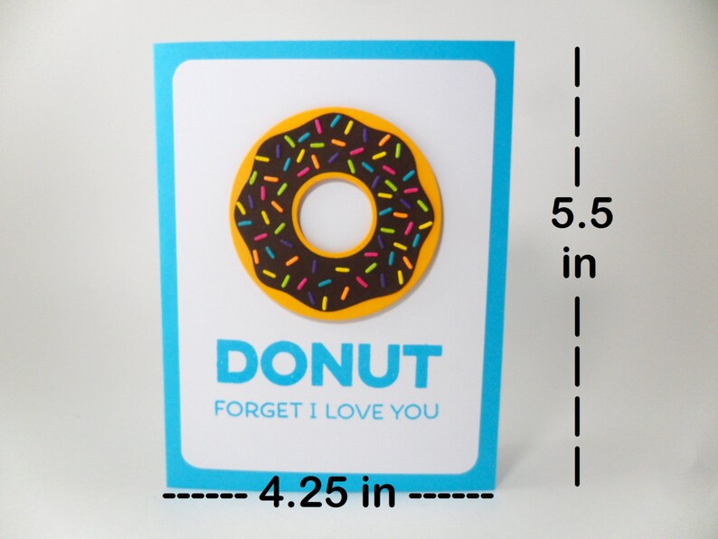 Donut Card, Donut Love Card, I Love You Card, Sweet Card, Pastry Card ...