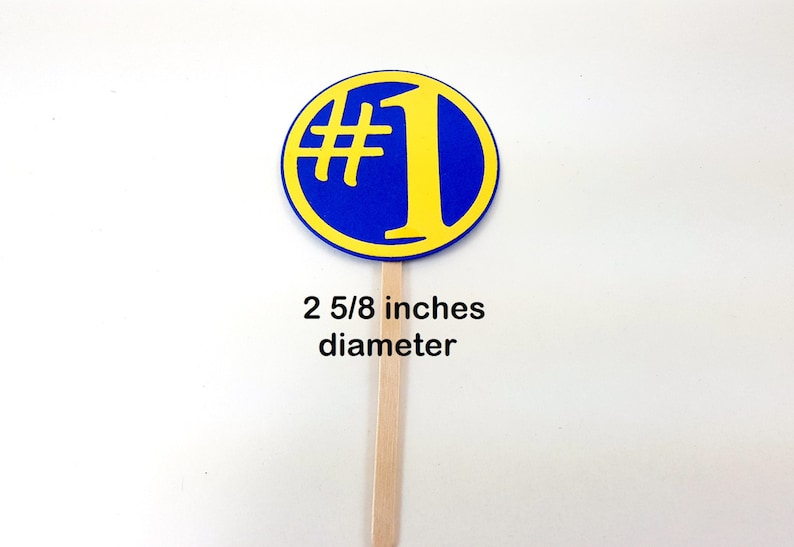 Number One Cupcake Topper Victory Party Cupcake Topper - Etsy