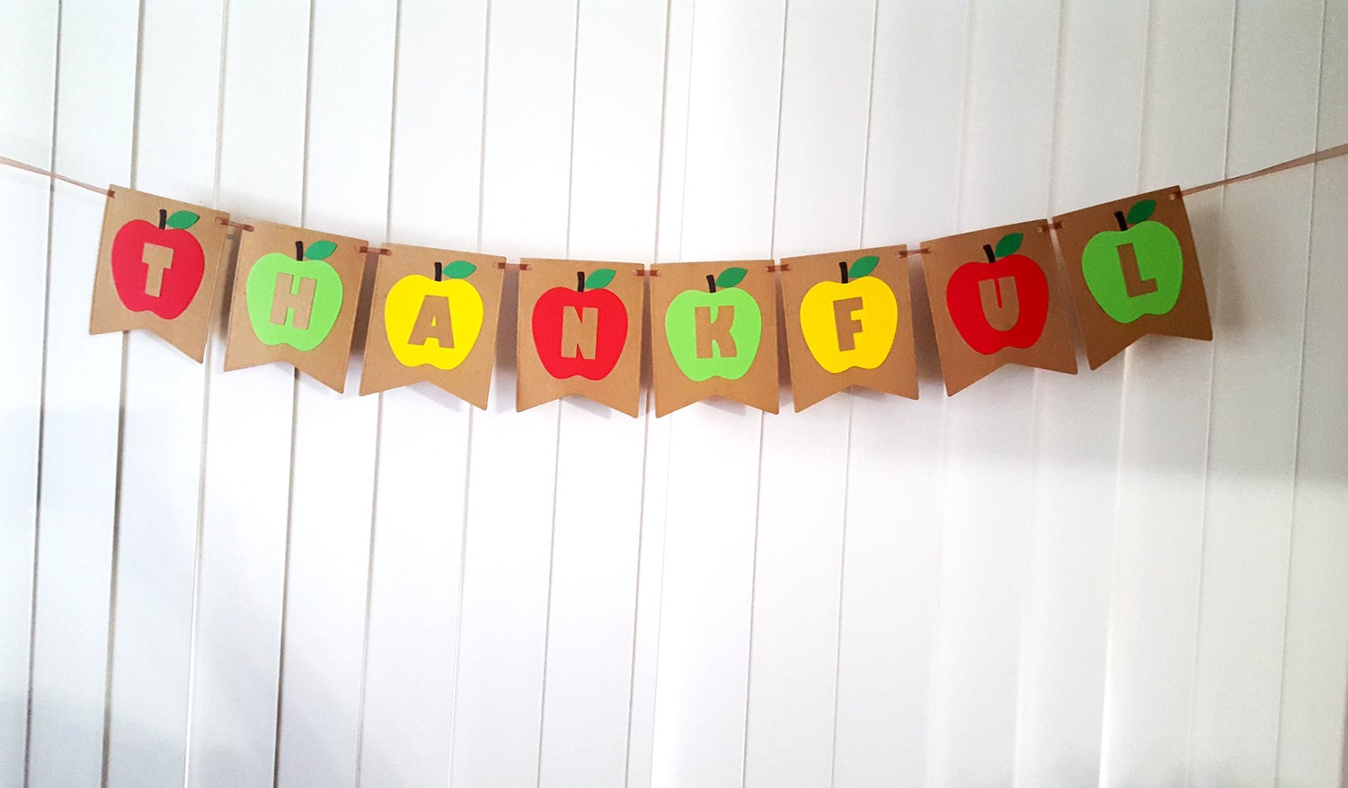 Thankful Banner Apple Banner Fall Banner Thanksgiving | Etsy