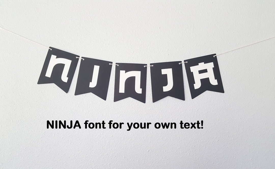 Ninja Banner, Ninja Themed Banner, Japanese Font Banner, Karate Banner ...