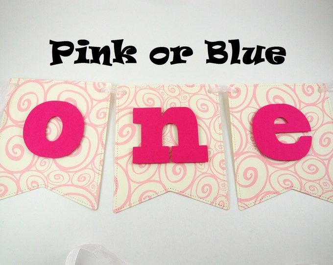 High Chair Banner, One Year Banner, Photo Prop Banner, One Year Old ...