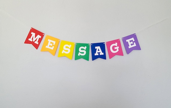 Rainbow Banner Rainbow Colored Banner Customizable Banner | Etsy