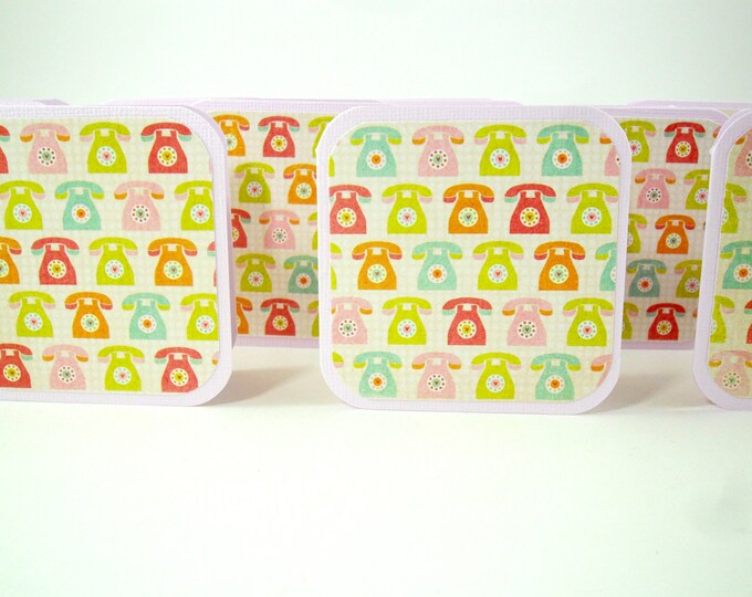 Blank Mini Cards, Telephone Mini Cards, Hello Mini Cards, Phone Tags ...