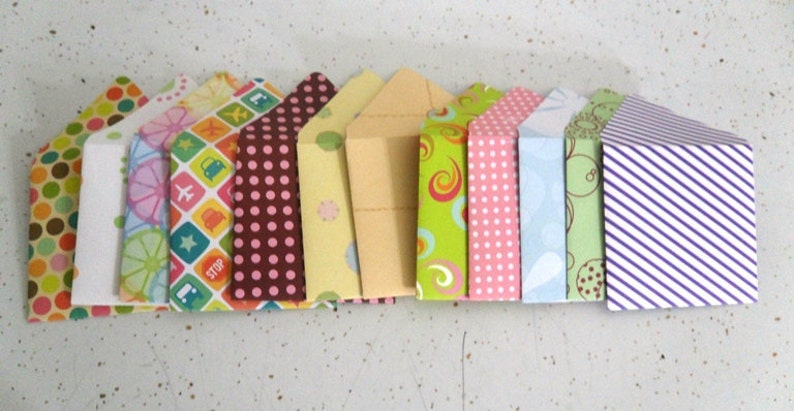 Square Note Envelopes Mini Envelope Scrapbook Envelope - Etsy