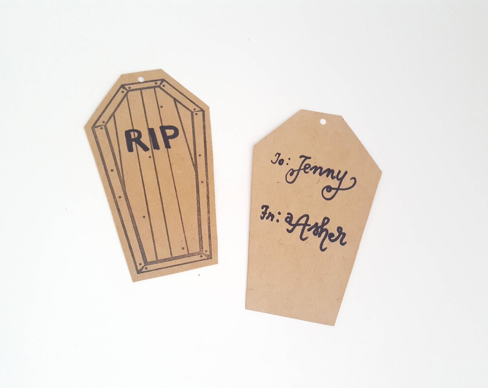 Coffin Tags Coffin Gift Tags Wood Coffin Tags Wooden Coffin | Etsy