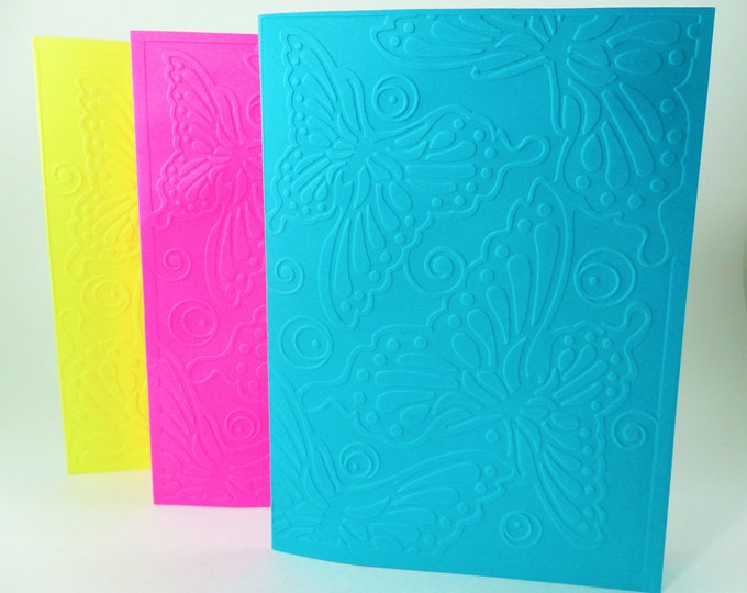 Large Butterfly Embossed Cards, Butterfly Cards, Embossed Butterflies ...
