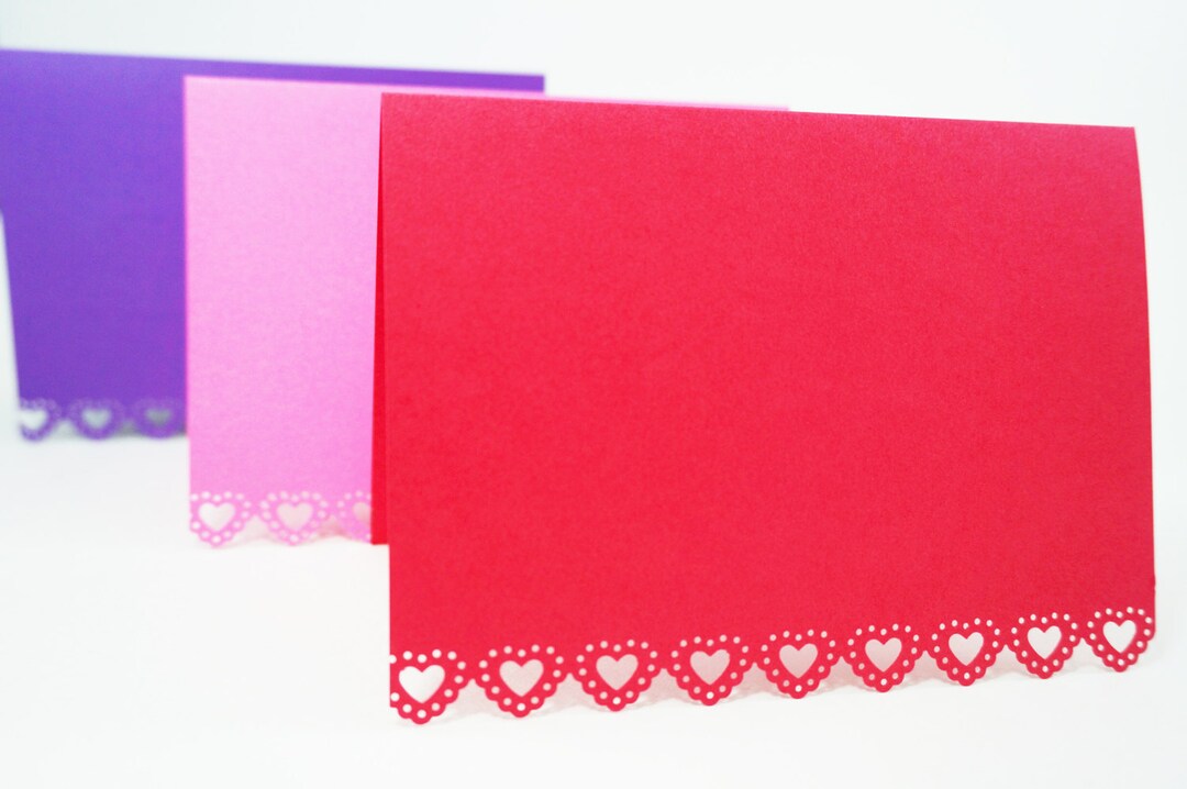 Heart Cards, Blank Cards Heart, Heart Edges Card, Valentine Cards, Love ...