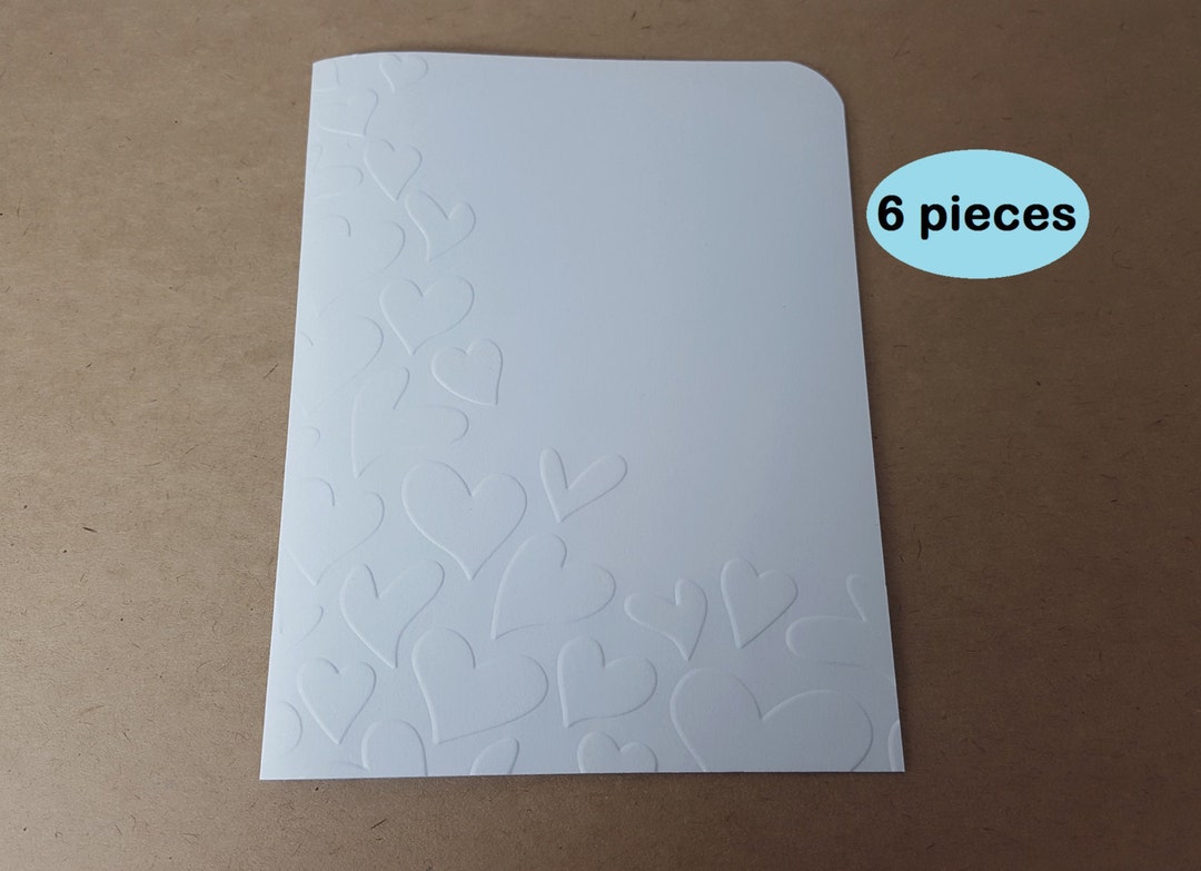 Heart Embossed Cards, Embossed Hearts Card Set, Heart Borders Card ...