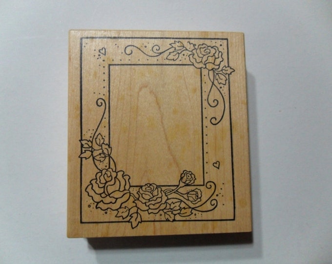 Destash Rubber Stamp, Rose Frame, Great Impressions, Large Stamp, Frame ...
