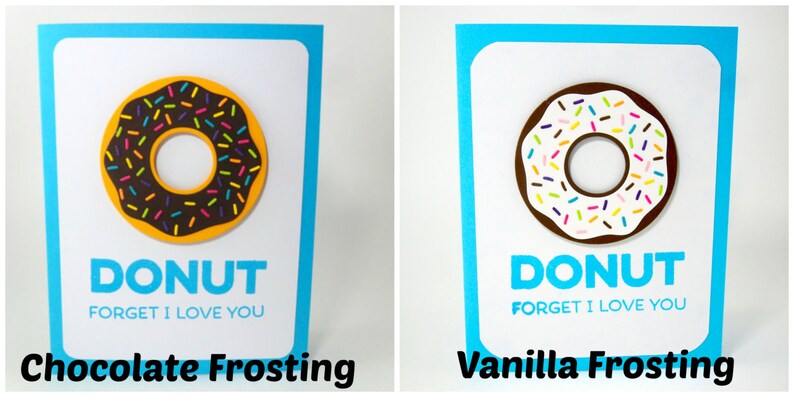 Donut Card Donut Love Card I Love You Card Sweet Card | Etsy