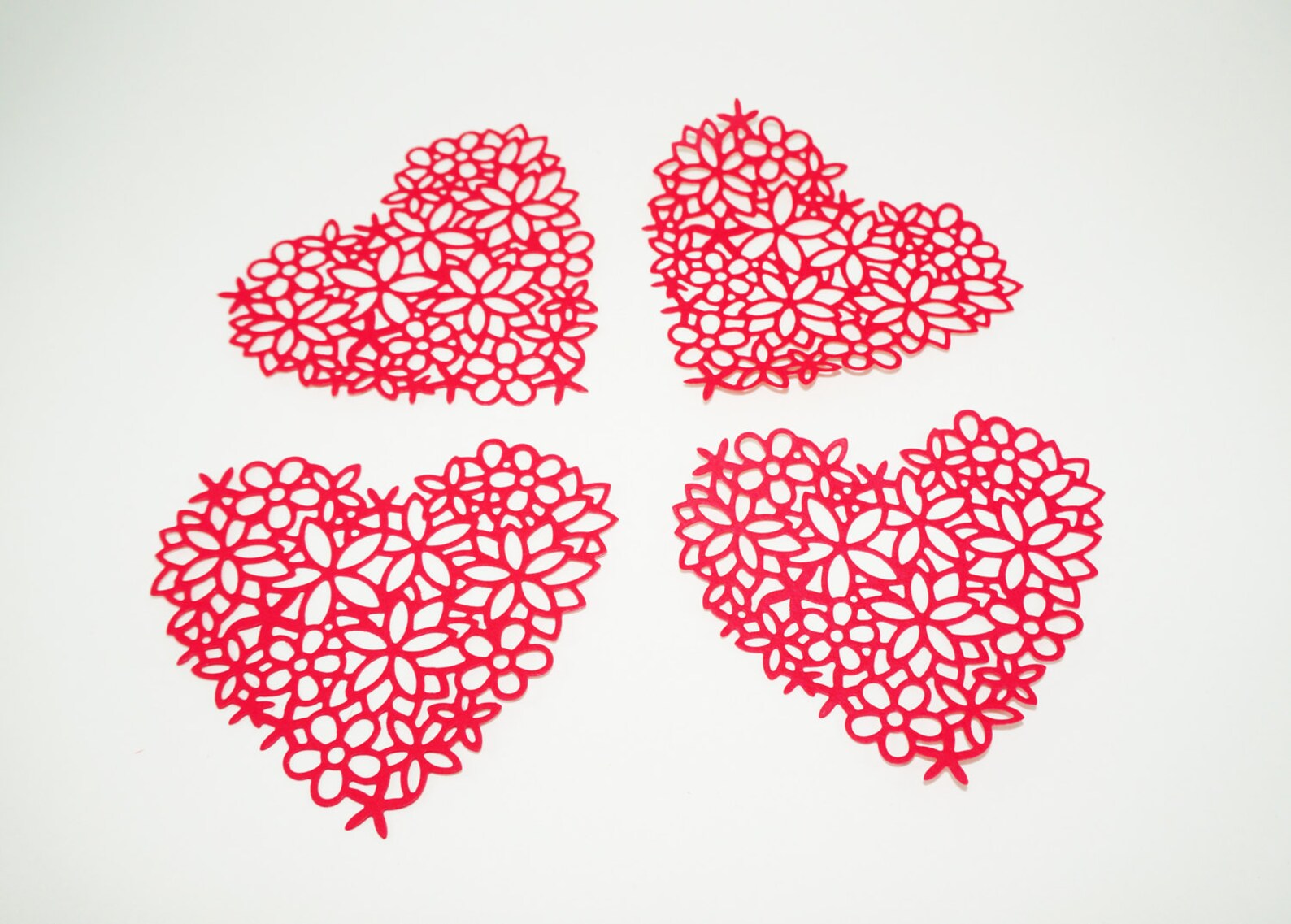 Heart Doily Valentine Hearts Doilies Heart Embellishment | Etsy