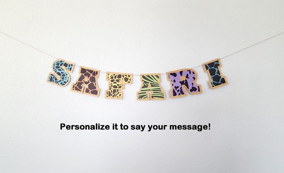 Safari Banner Animal Print Banner Jungle Banner Colorful - Etsy