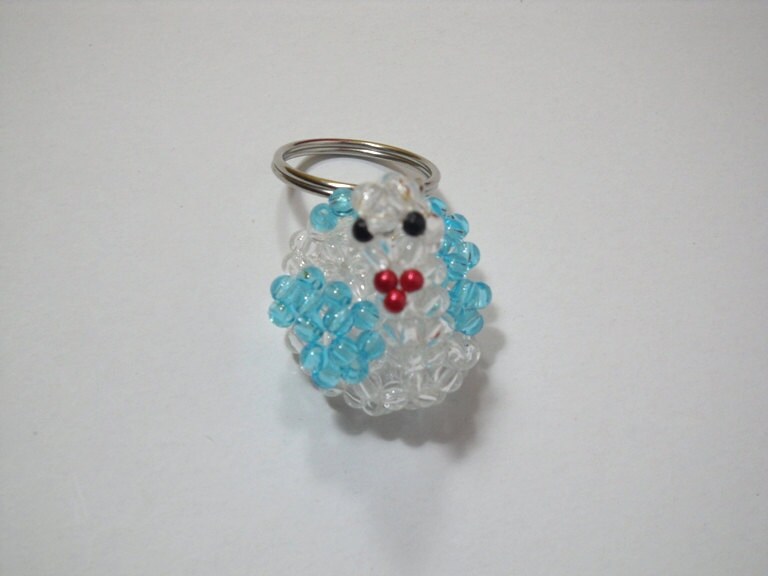 Swan Keychain Beaded Swan Keychain Bead Swan Swan Bead - Etsy