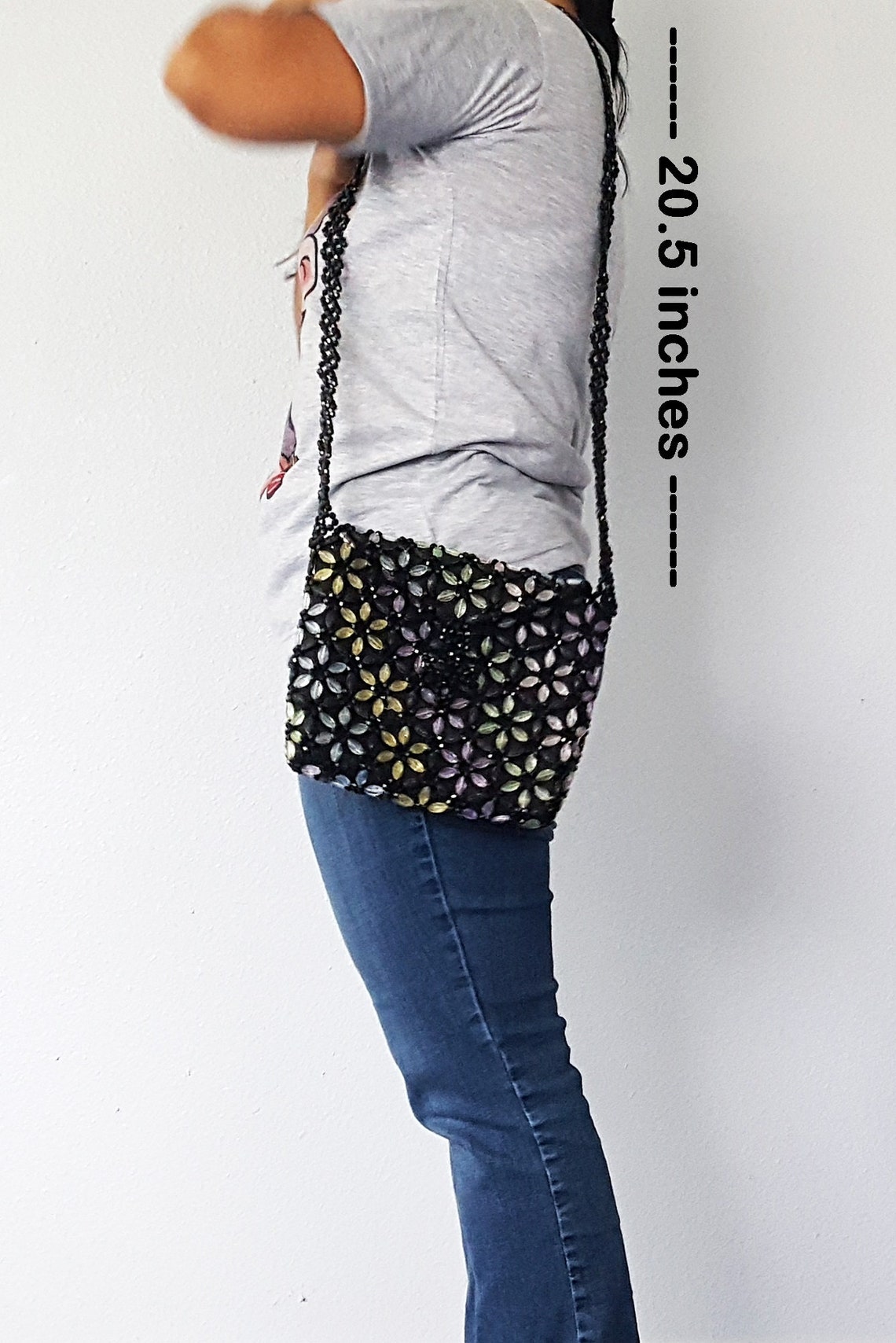 Beaded Shoulder Bag Beaded Purse Unique Shoulder Bag Floral - Etsy