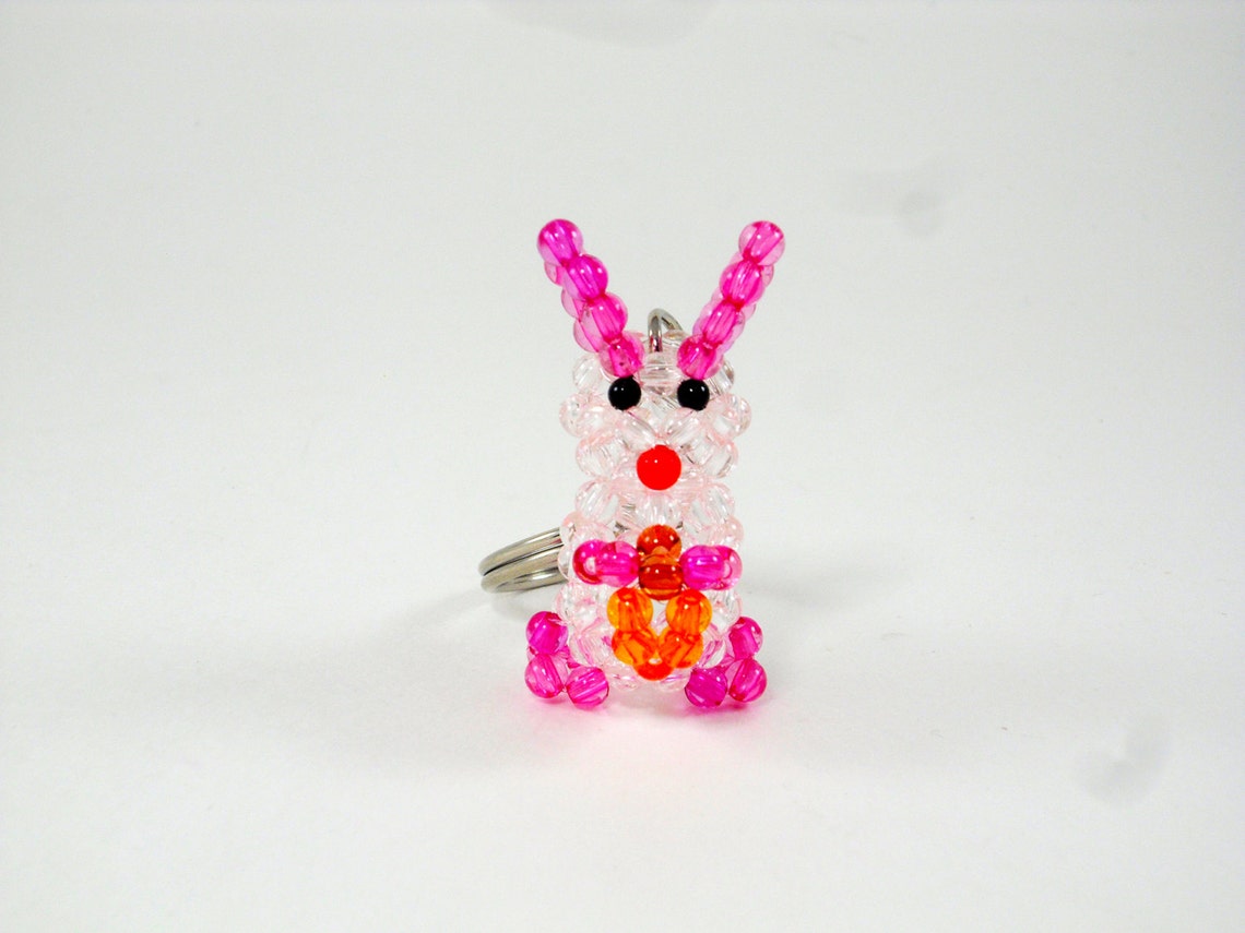 Beaded Rabbit Easter Rabbit Rabbit Keychain Rabbit With - Etsy