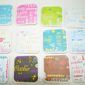Mini Cards, 12 Months Blank Mini Cards, Mini Cards With Envelopes ...
