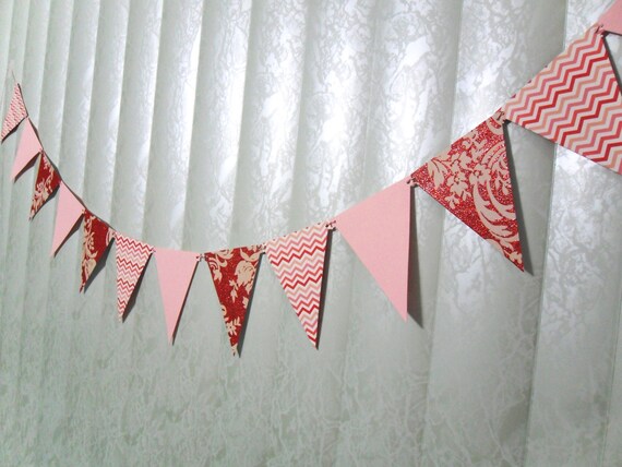 Girl Banner Long Banner Valentine Banner Pink Red Banner | Etsy