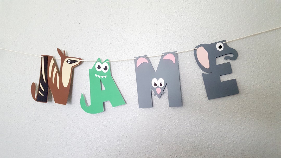 Animal Banner, Animal Alphabet, Name Banner, Animal Name Banner ...