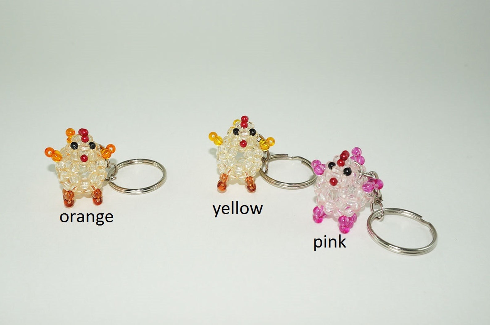 Beaded Chicken Keychain, Beaded Hen, Easter Hen, Cute Bead Chickens ...